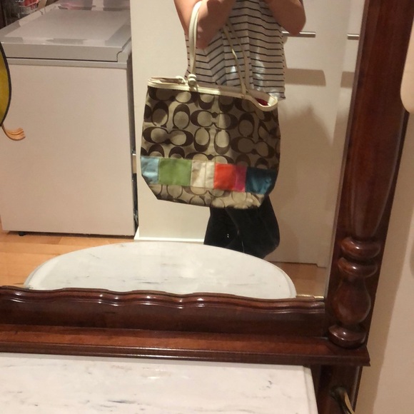 Coach | Bags | Coach Signature Logo Tote Bag | Poshmark